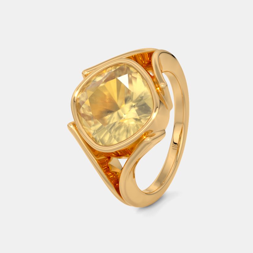 pukhraj stone ring