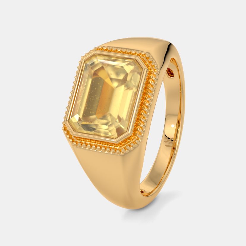 pukhraj stone ring