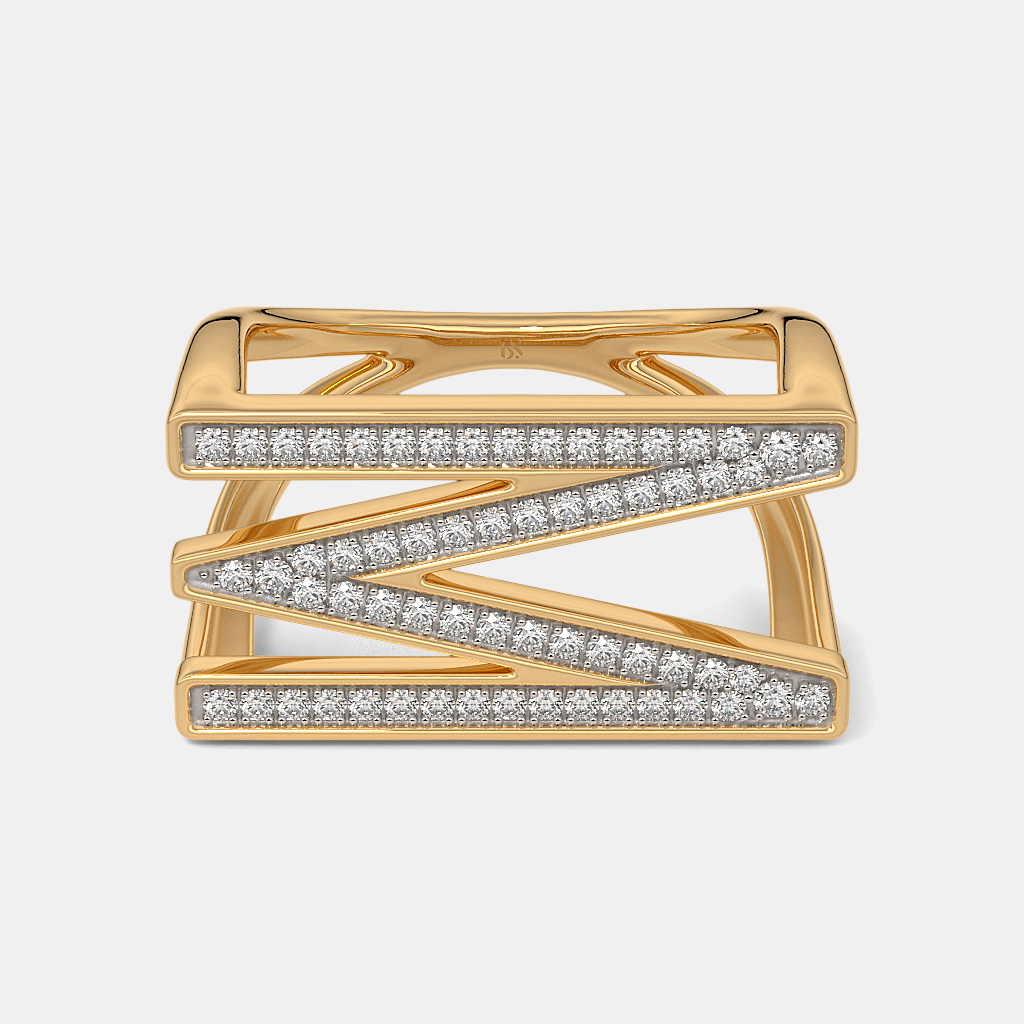 The Menaye M Initial Ring | BlueStone.com