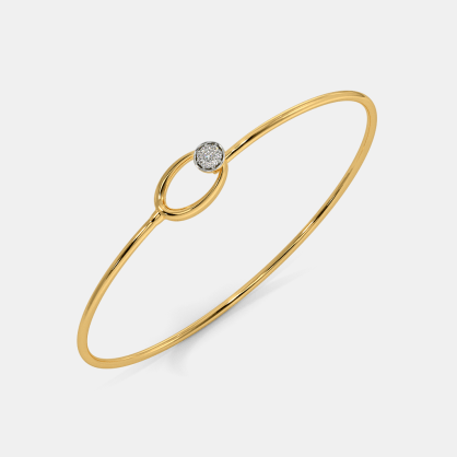 The Ilsa Pave Toggle Bangle | BlueStone.com