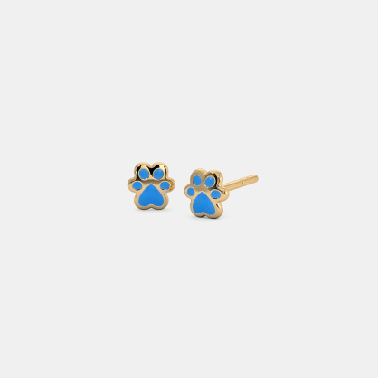 The Paw Kids Stud Earrings | BlueStone.com