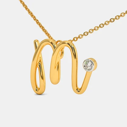 The Cursive M Necklace | BlueStone.com